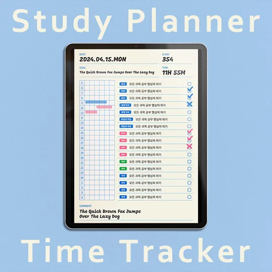 Study Planner Time Tracker Study Record Note | Webudding